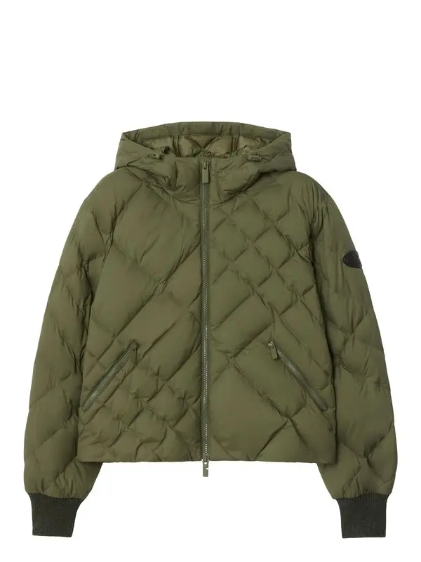 Burberry Down Quilted Delly Puffer Jacket - Green