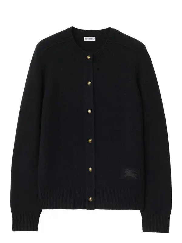 Burberry Cashmere Ekd Cardigan - Black