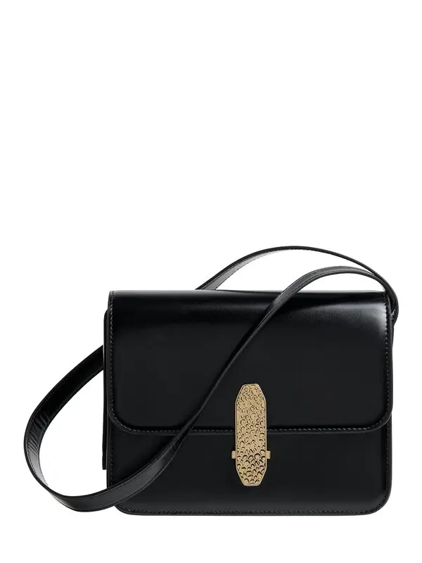 Brioni Leather Flap Cross-body Bag - Black