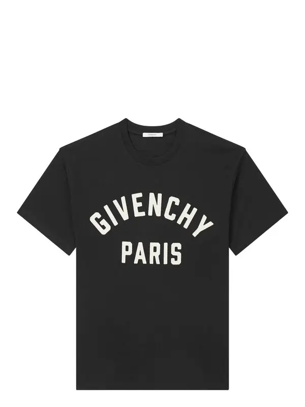 Givenchy Logo-appliquéd Cotton-jersey T-shirt - Black