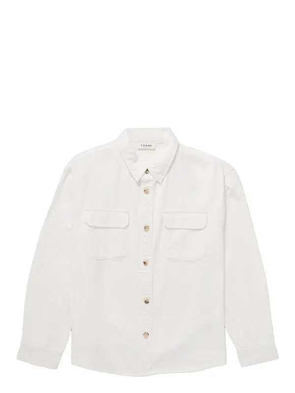 FRAME Cotton-twill Overshirt - Neutrals