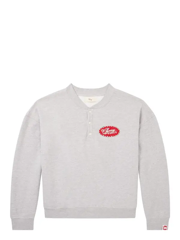 CHERRY LOS ANGELES Five Star Studded Logo-embroidered Sweater - Gray