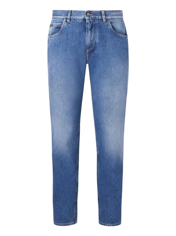 Dolce & Gabbana Slim-fit Straight-leg Jeans - Blue