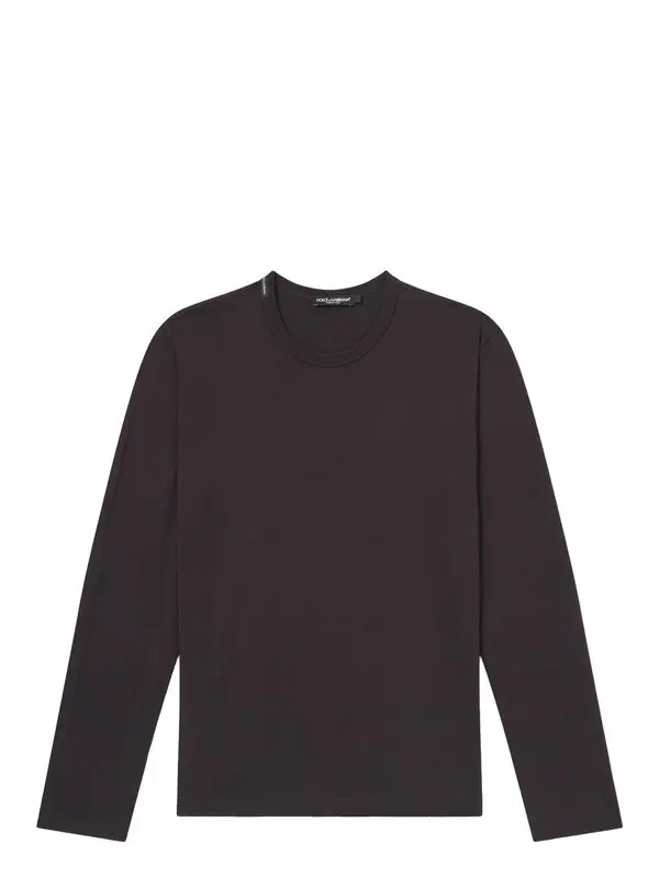 Dolce & Gabbana Cotton-jersey T-shirt - Brown