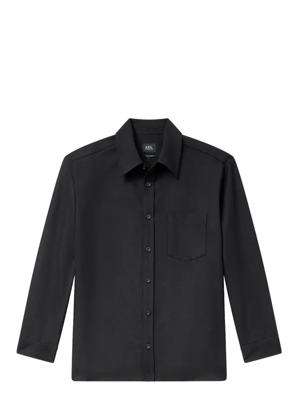 A.p.c. Twill Overshirt - Black