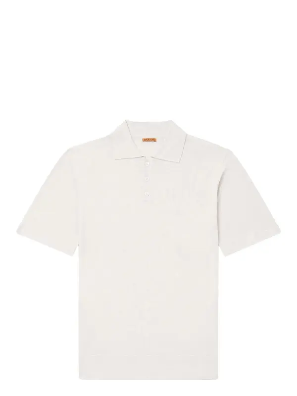 Barena Venezia Marco Merino Wool Polo Shirt - Neutrals