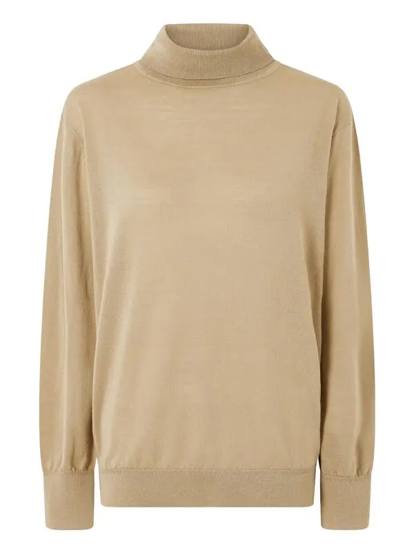 TOTEME Wool Turtleneck Sweater - Neutrals