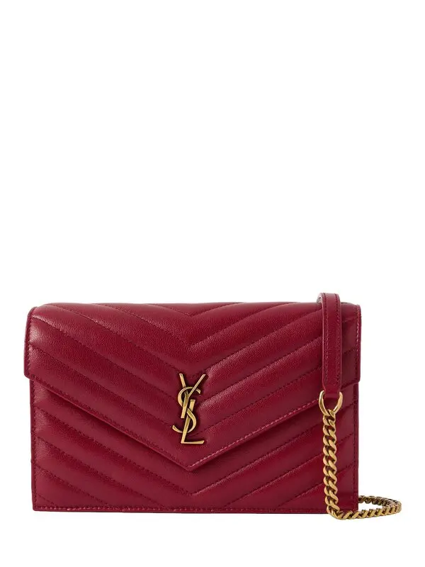 Saint Laurent Cassandre Envelope Mini Shoulder Bag - Red