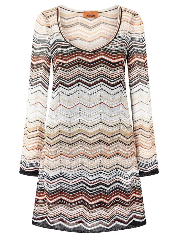 Missoni Mare Sequin-embellished Crochet-knit Mini Dress - Metallic