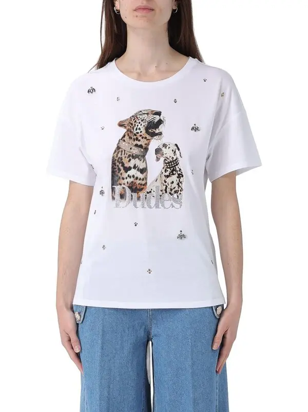 Liu Jo Embellished Graphic T-shirt - White