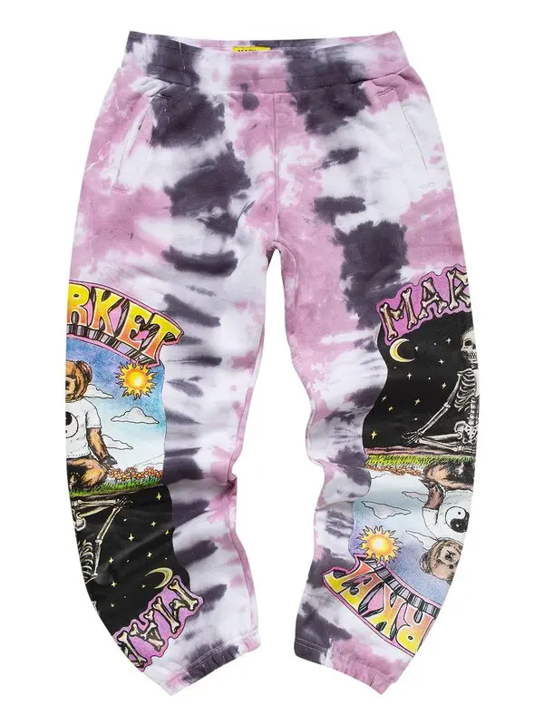 MARKET Namaste Bear Day And Night Sweatpants - Purple