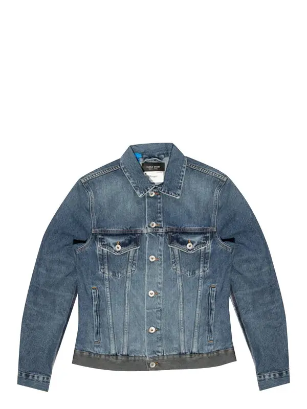 PURPLE BRAND Framis Fray Denim Jacket - Blue