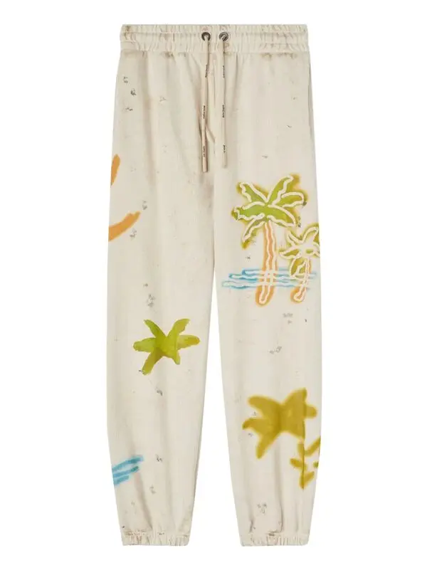 Palm Angels Neon Sweatpants - White
