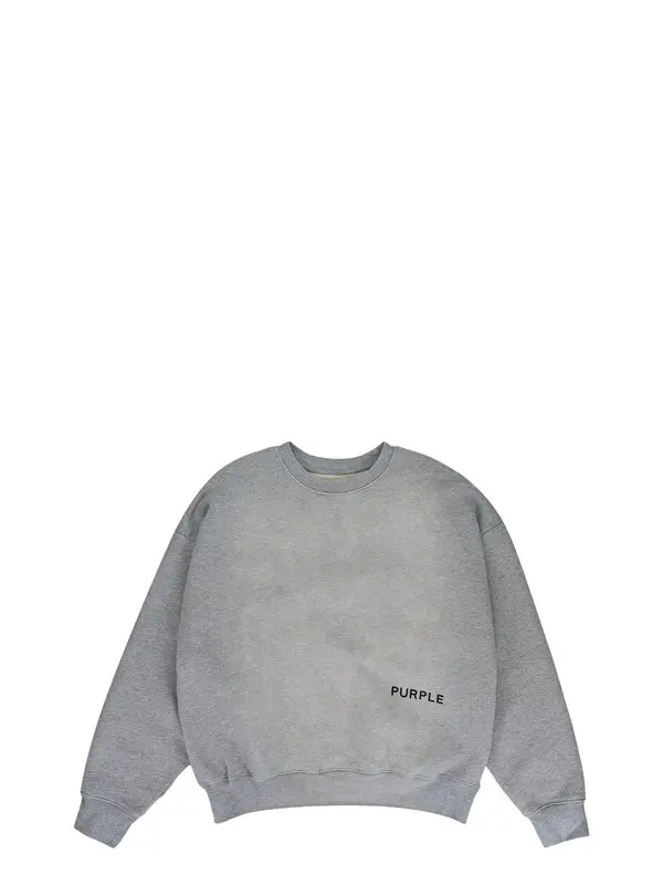 PURPLE BRAND Fleece Crewneck Sweatshirt - Grey