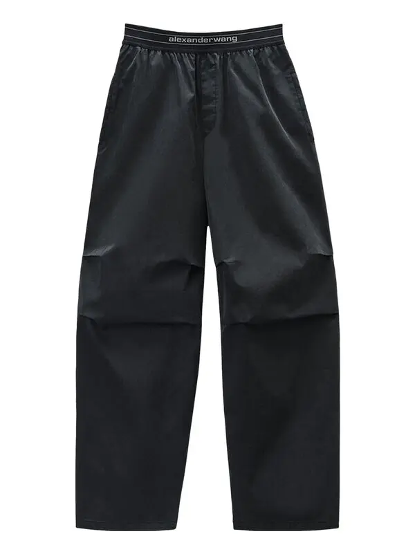 Alexander Wang Mid-rise Pleated Knee Pant - Black