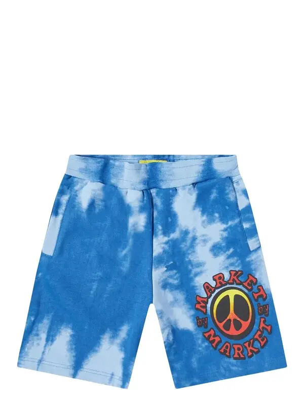 MARKET Cali Lock Gradient Tie Dye Sweatshorts - Multicolor