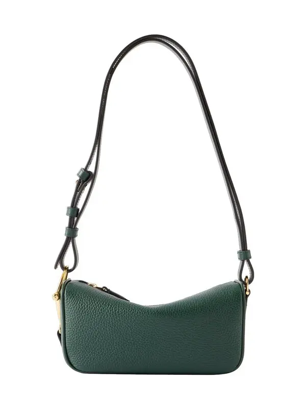 Gucci Horsebit-detailed Textured-leather Shoulder Bag - Green