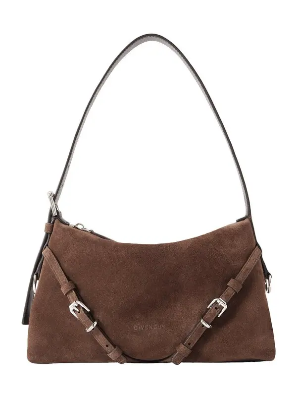 Givenchy Voyou Suede Shoulder Bag - Brown