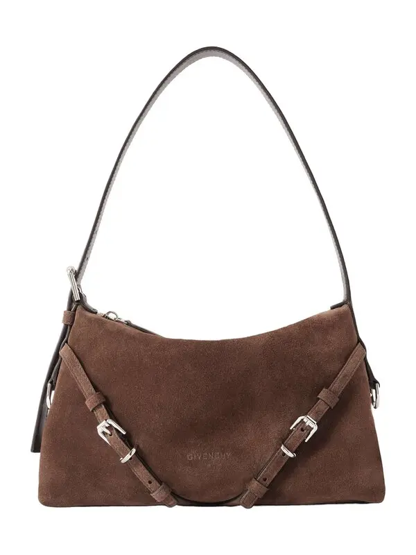 Givenchy Voyou Suede Shoulder Bag - Tan