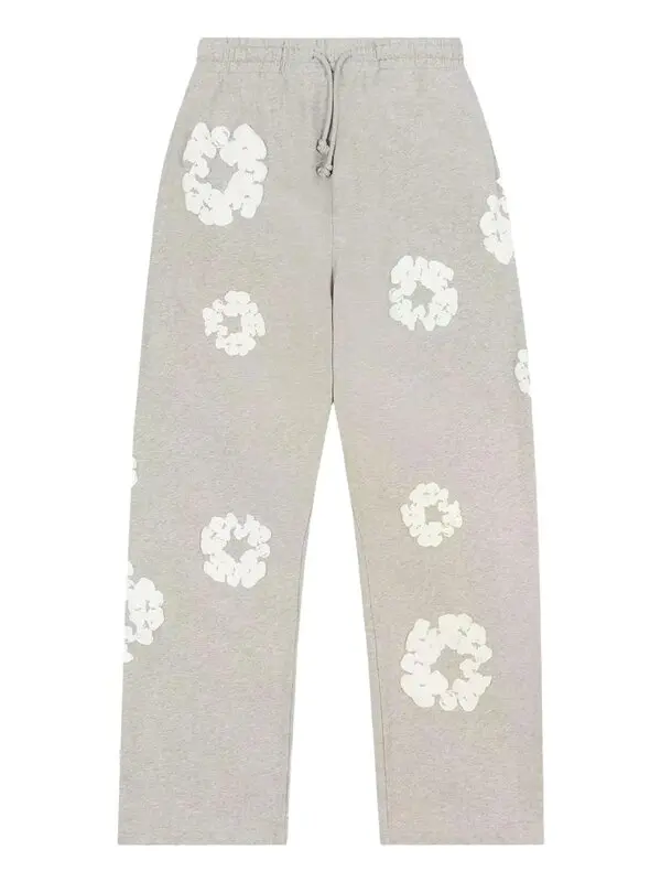 DENIM TEARS Wreath-print Track Pants - Grey