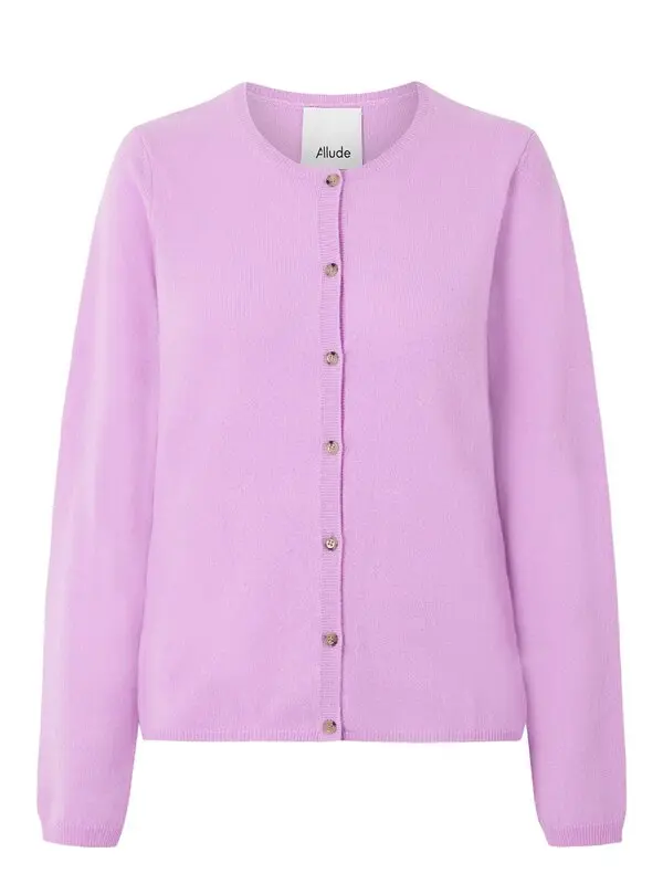 ALLUDE Cashmere Cardigan - Purple
