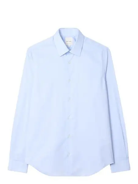 Paul Smith Super Slim-fit Sky Pin-dot Easy Care Shirt - Blue