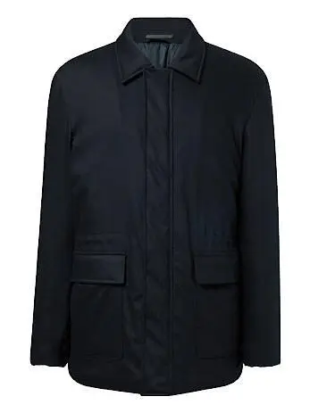 Sunspel Padded Wool-blend Field Jacket - Navy
