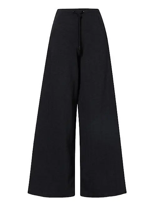 ME+EM Herringbone Barrel-leg Cotton-blend Trousers - Grey Multi