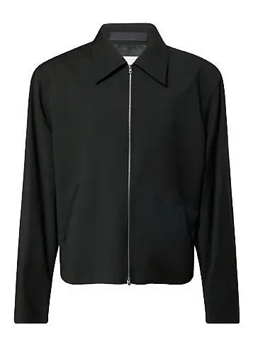Our Legacy Collared Wool Zip-up Jacket - Black Worsted