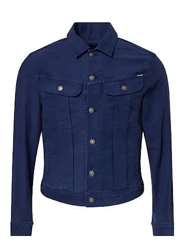 TOM FORD Soft Regular-fit Cotton-blend Jacket - Dark Blue
