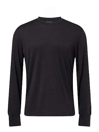 TOM FORD Crewneck Long-sleeves Woven-t-shirt - Black