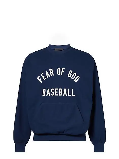 Fear Of God Fog X Essentials X Mlb Sports Fit Cotton-jersey Sweatshirt - Midnight Navy