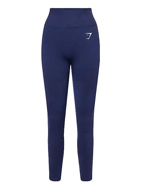 GYMSHARK Vital Seamless Stretch-woven Leggings - Heavy Blue/ Marl