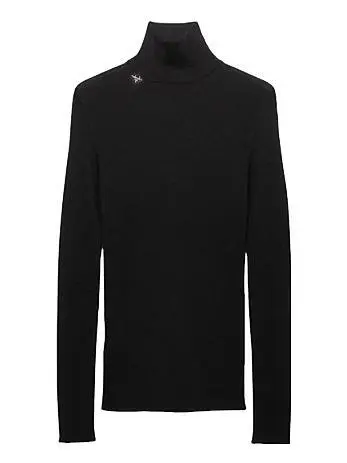 Prada Wool Knit Turtleneck Top - Black