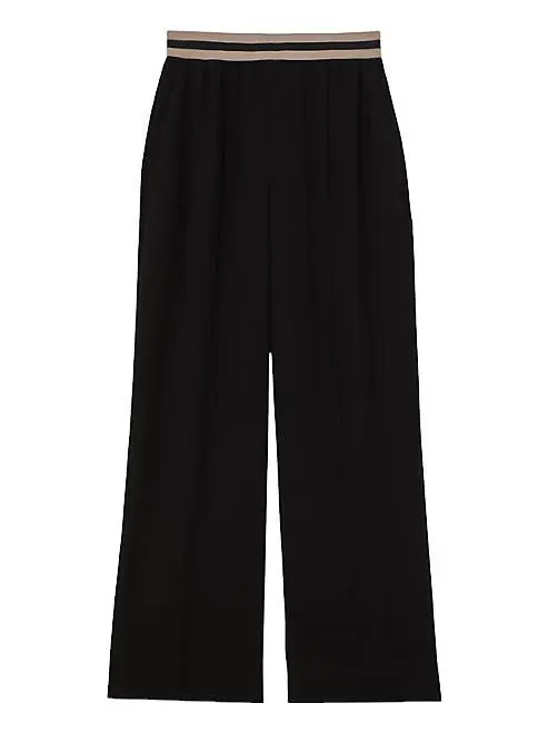 REISS Sonnie Wide-leg Trousers - Black