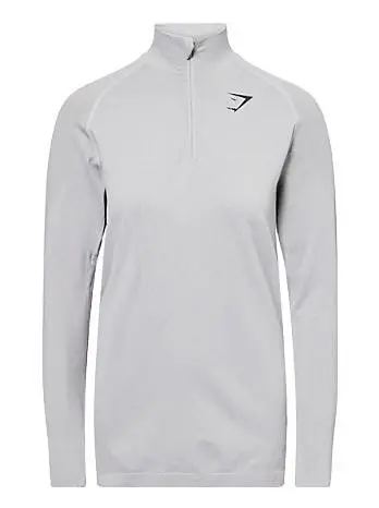 GYMSHARK Woven Zip-up Jacket - Light Grey/smokey Grey