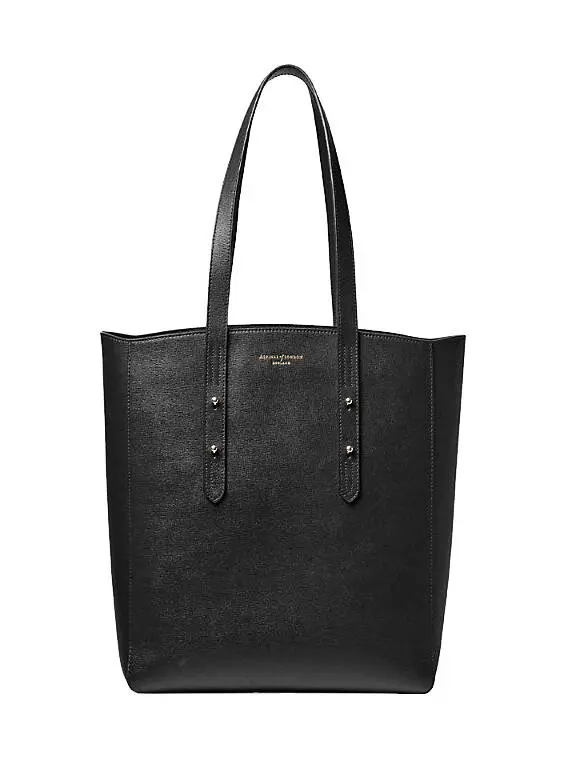 ASPINAL OF LONDON Essential Logo-embossed Leather Tote Bag - Black