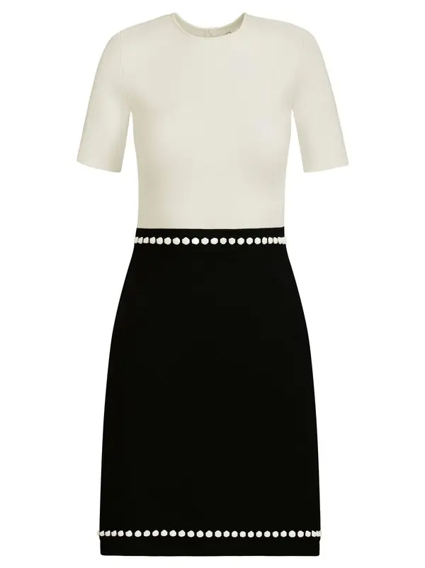 Oscar De La Renta Bubble Trim Dress - Black