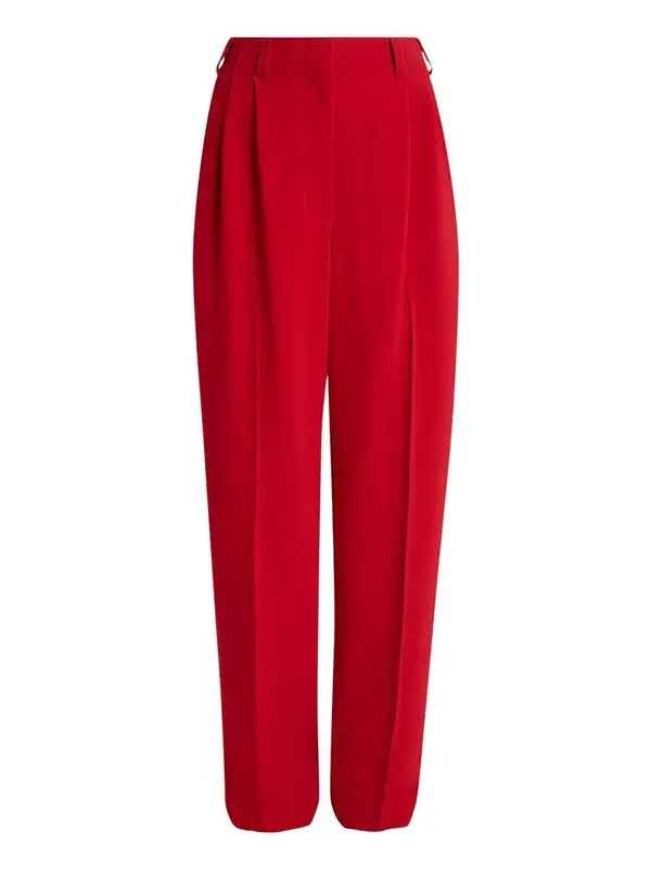 Givenchy Double-pleated Straight-leg Trousers - Dark Red