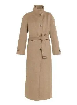 Proenza Schouler White Label Corey Splittable Wool Maxi Coat - Walnut Mel