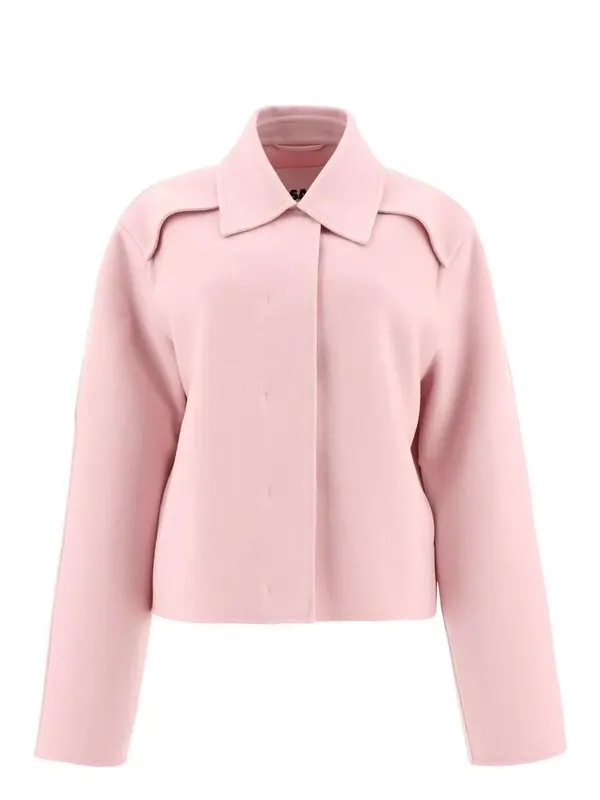 JIL SANDER Viscose Overshirt Jacket - Pink