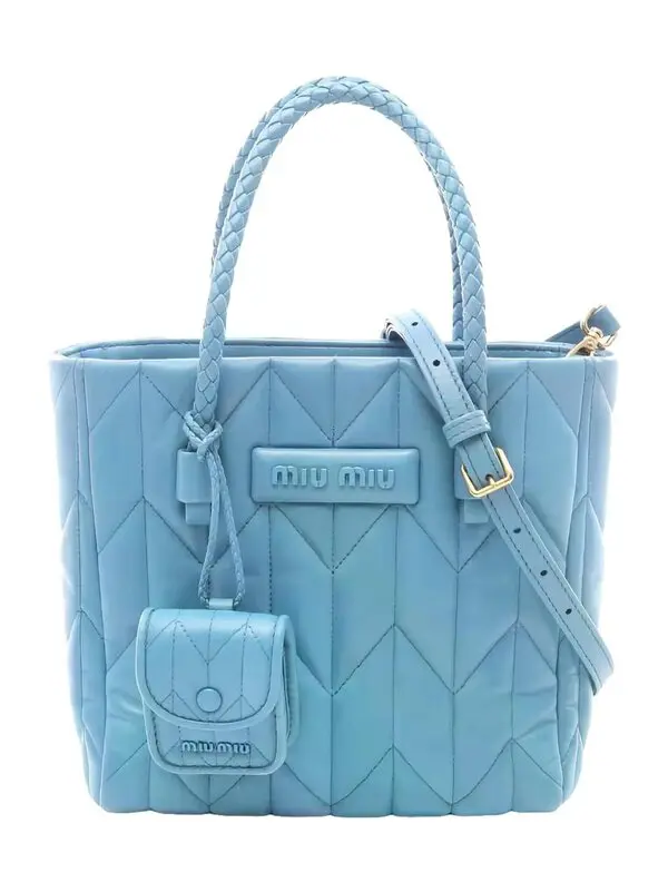 Miu Miu 2010s Trapuntata Handbag - Blue