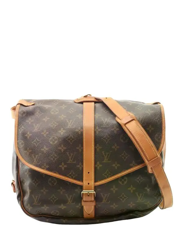 LOUIS VUITTON 1999 Saumur 35 Monogram Shoulder Bag - Brown