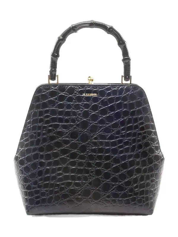 JIL SANDER 2010s Goji Bamboo Tote - Blue