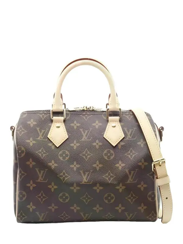 LOUIS VUITTON 2010s 25 Speedy Bandoulière Monogram Canvas Tote Bag - Brown