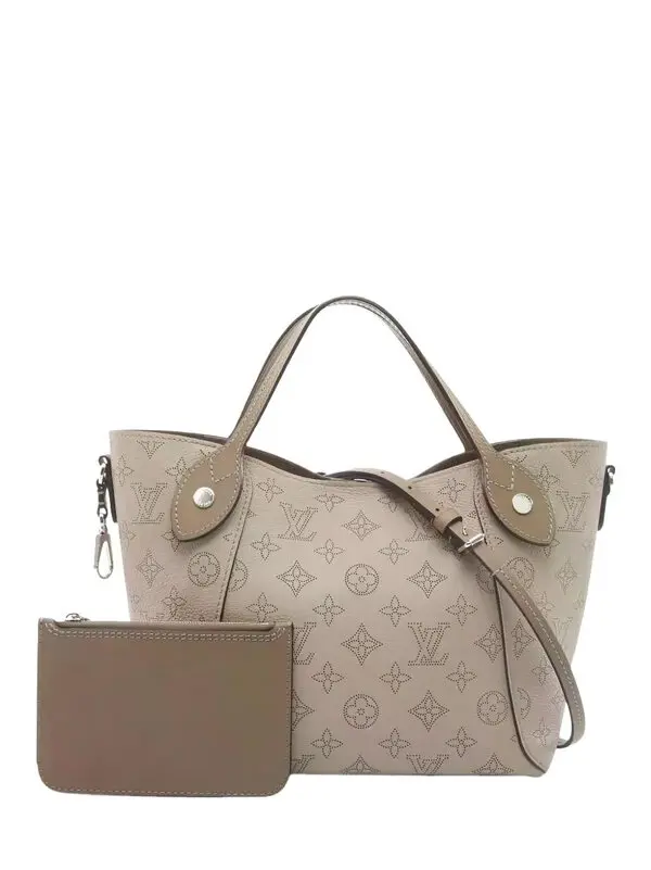 LOUIS VUITTON Mahina Pm Laser-cut Leather Handbag - Neutrals