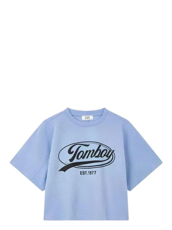 STUDIO TOMBOY Logo-print Short-sleeve T-shirt - Blue