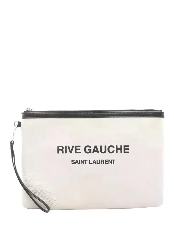 Saint Laurent 2000s Top-zip Clutch - Neutrals