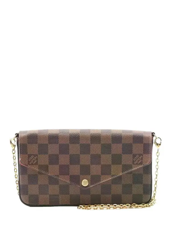 LOUIS VUITTON Félicie Damier Ebene Crossbody Bag - Brown