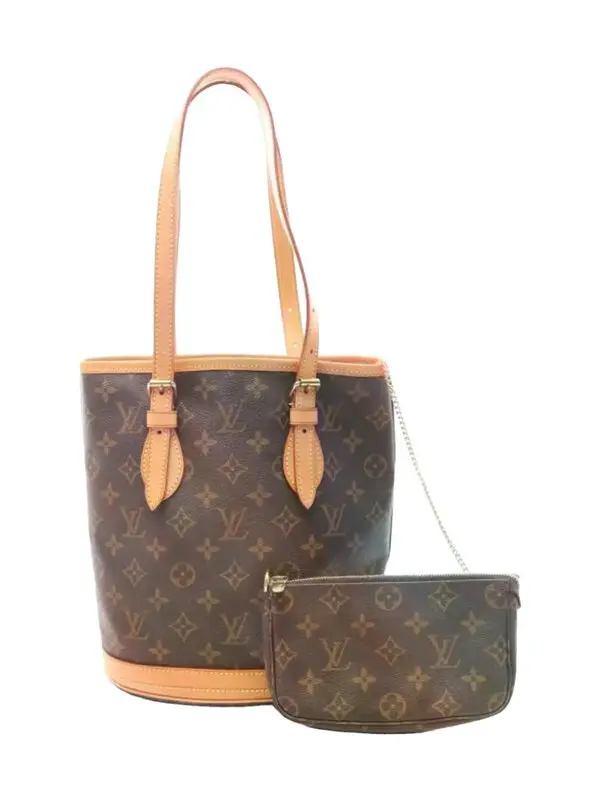 LOUIS VUITTON 2002 Pm Bucket Tote Bag - Brown